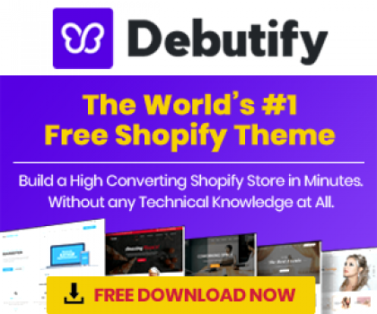 Debutify Free Theme Download & Create eCommerce Online Store